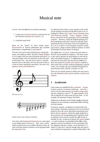 Musical note | PDF