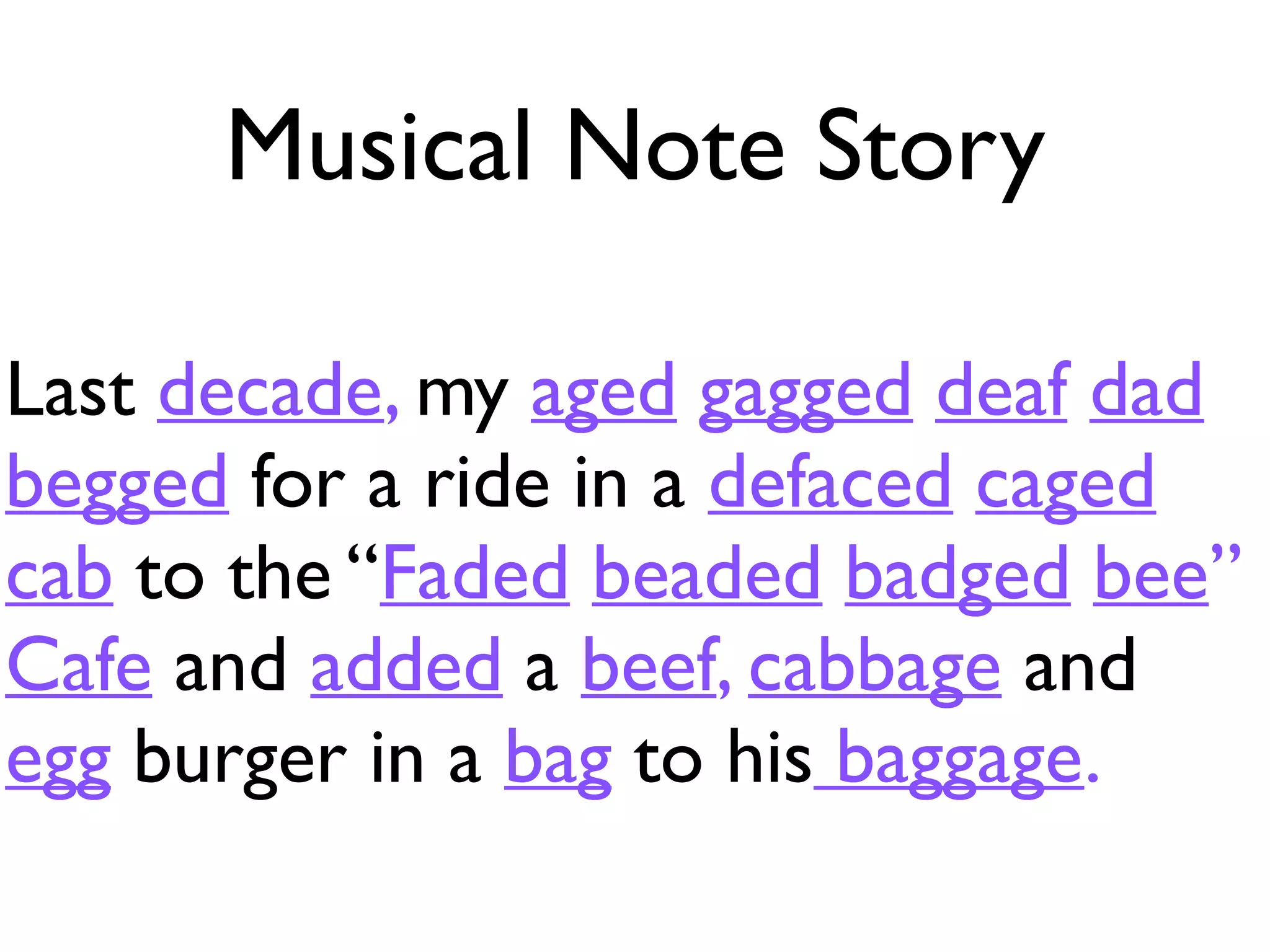 Musical Note Story - Junior | PPT