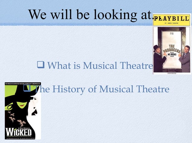 Musical theatre powerpoint | PPT