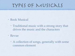 Musical theatre powerpoint | PPT