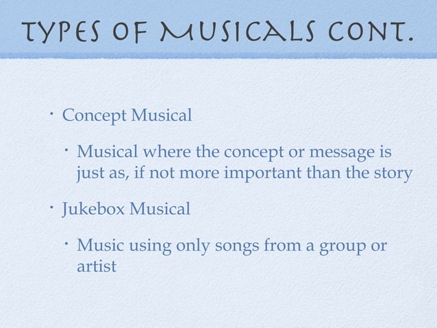 Musical theatre powerpoint | PPT