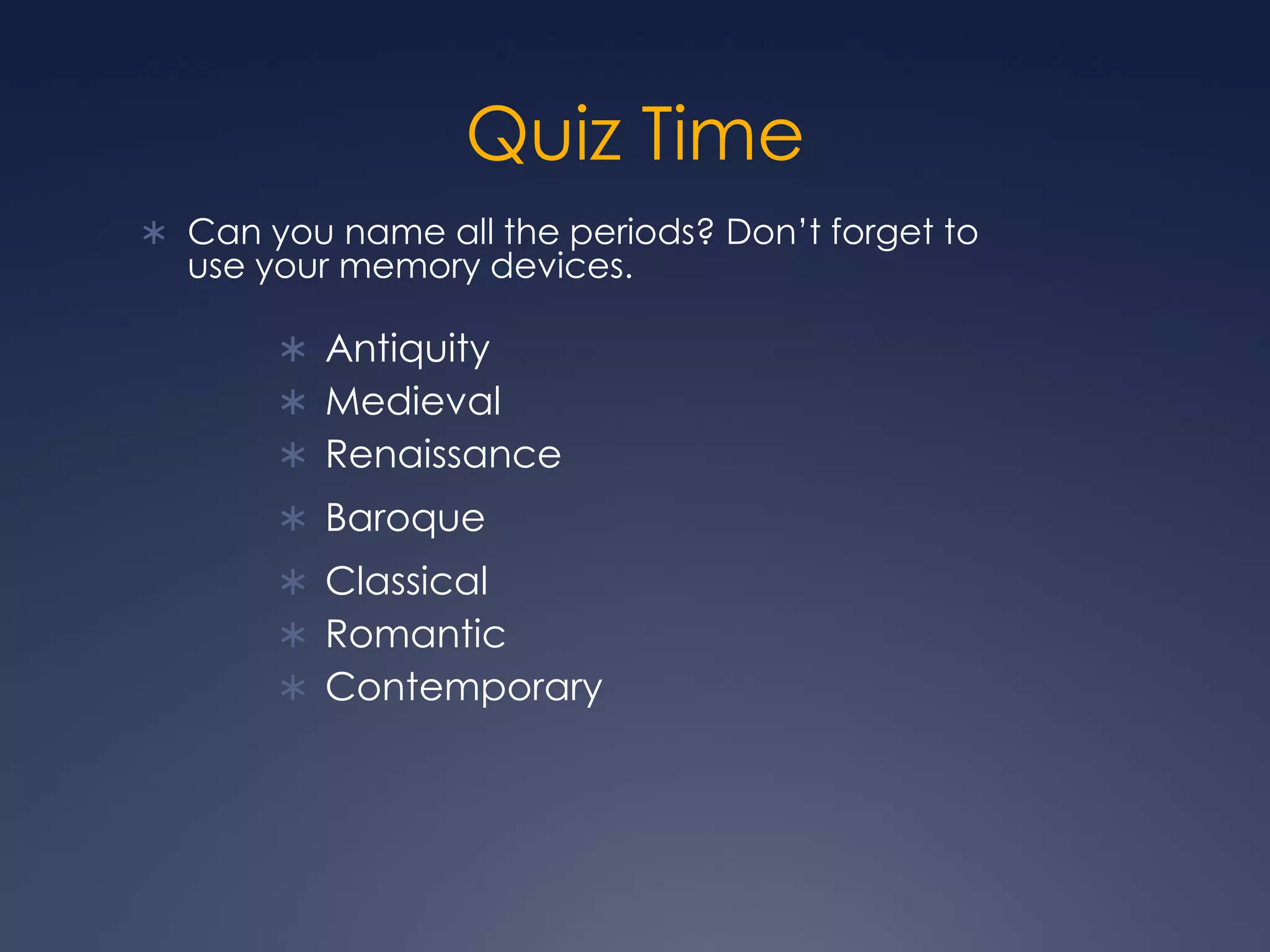 Musical time periods | PPTX