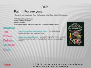 Musical Webquest | PPT