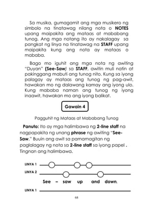 K TO 12 GRADE 1 LEARNER’S MATERIAL IN MUSIC and ART (Q1-Q4) | PDF