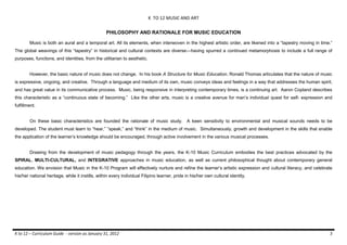 Music and art k to 12 curriculum guide | PDF