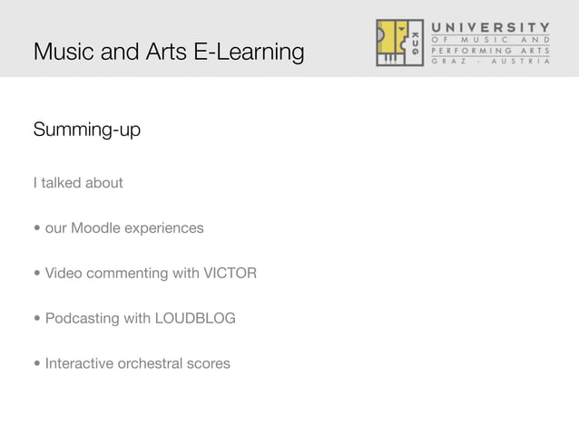 Music And Arts eLearning Graz | KEY