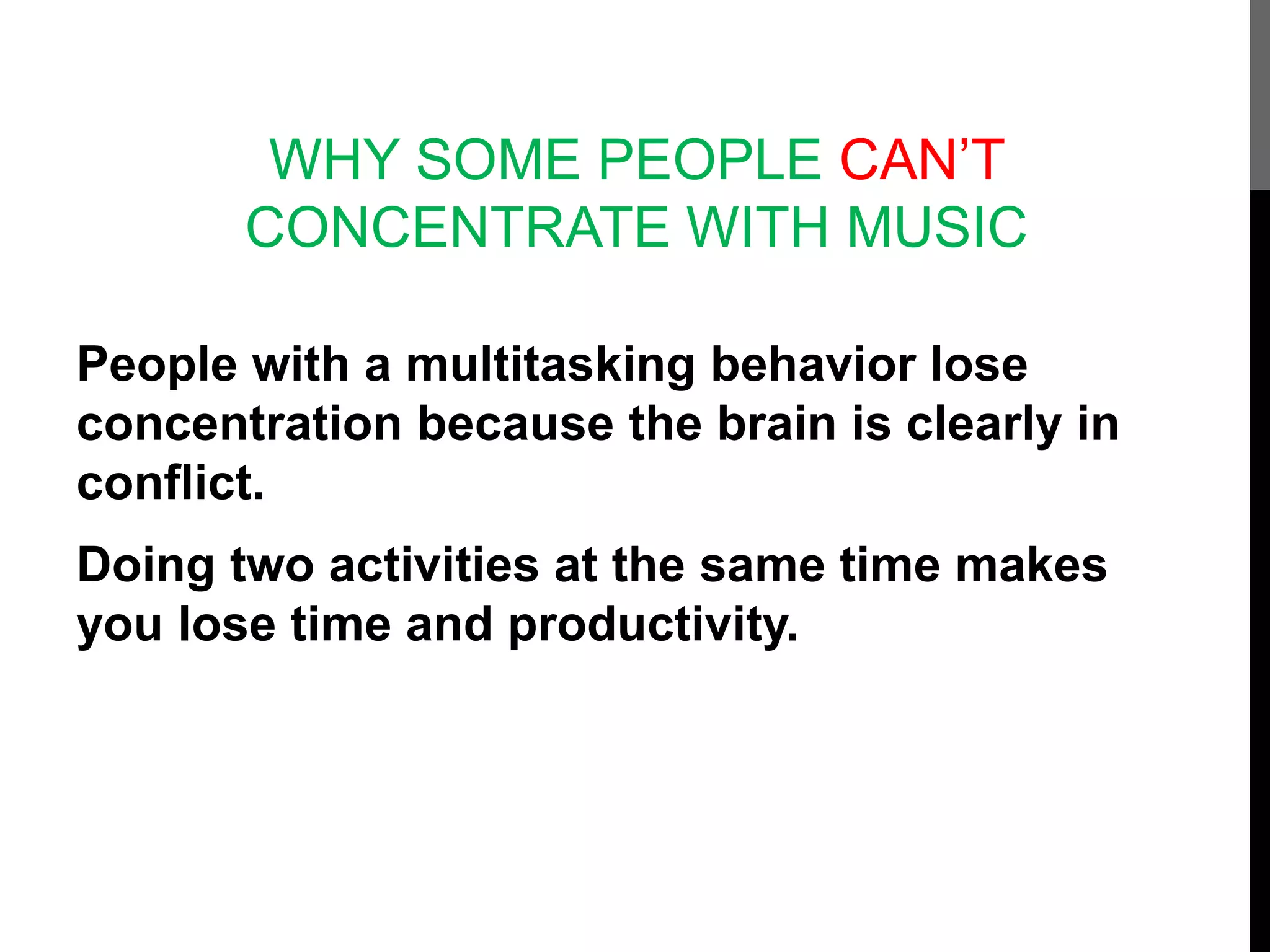 Music and concentration | PPTX