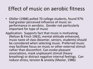 Music And Exercise Research Summary | PPT