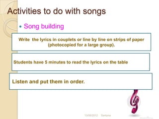 Music and games in efl | PPTX