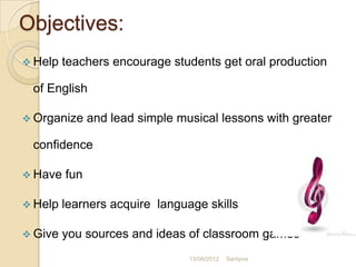 Music and games in efl | PPTX