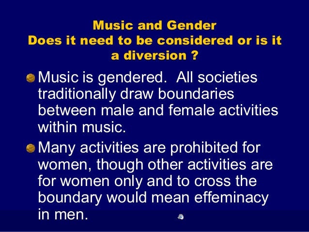 Music and gender 2013
