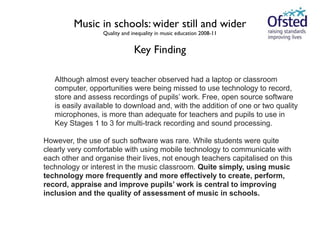 Music and ICT SWLSEP ict | KEY