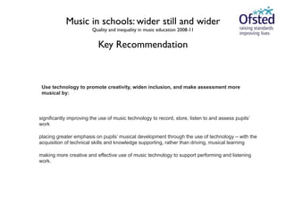 Music and ICT SWLSEP ict | KEY