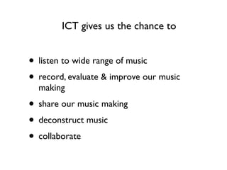 Music and ICT SWLSEP ict | KEY