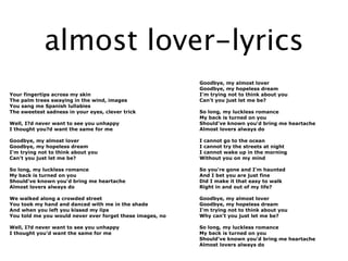 Music and Music Lyrics- Final English Project | KEY