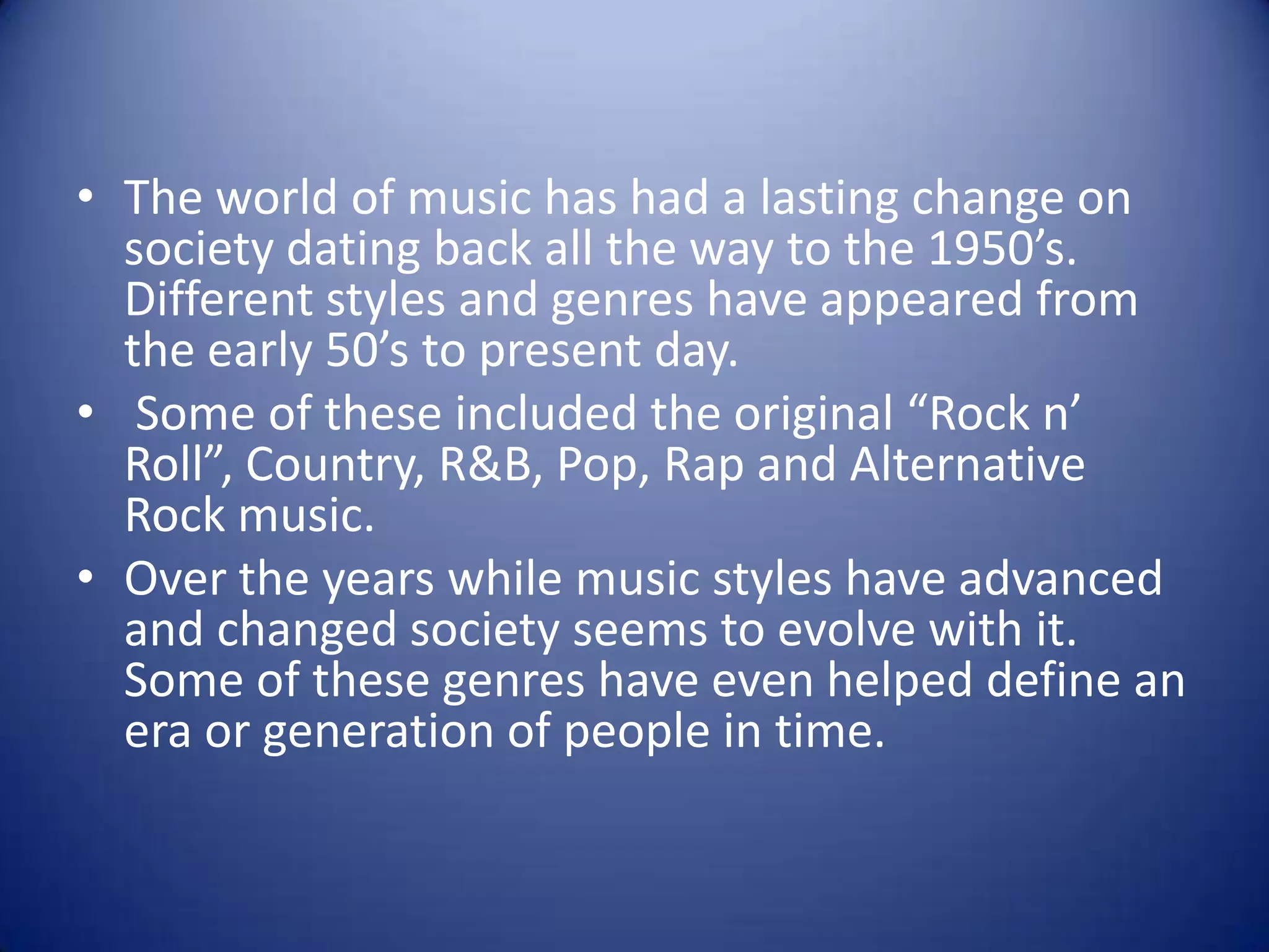 Music and society power point | PPTX