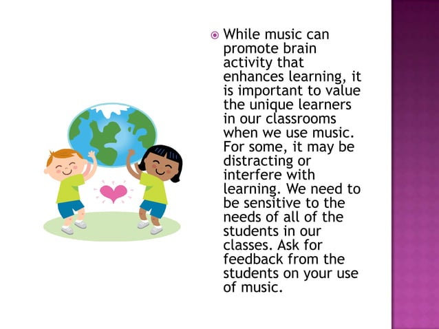 Music and songs in the classroom | PPT