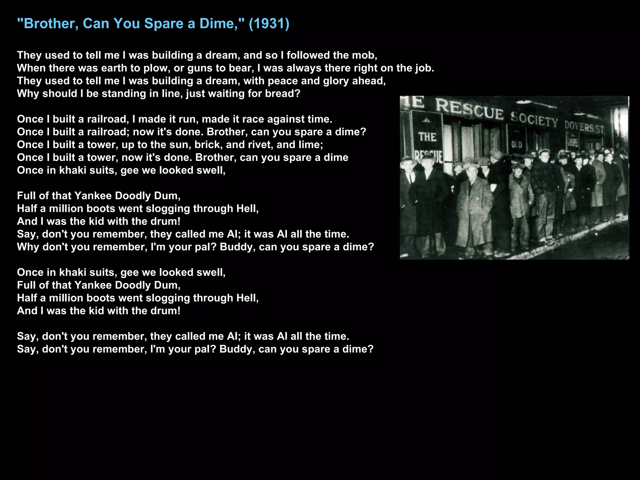 Music and the great depression | PPT