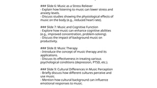 Music and the mind and its effects .pptx