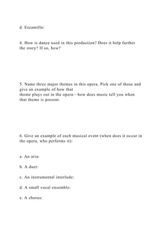 Music Appreciation Carmen Assignment 1. What are the.docx