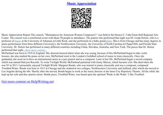 Music Appreciation Course Analysis | PDF