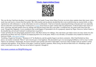 Music Appreciation Course Analysis | PDF