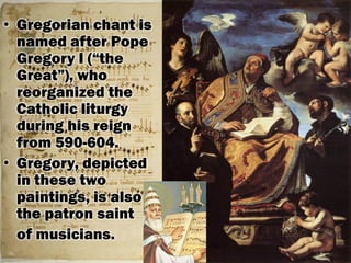 Music Appreciation Topic II: Music of the Middle Ages and the ...