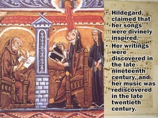 Music Appreciation Topic II: Music of the Middle Ages and the ...