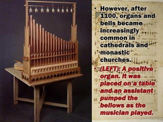 Music Appreciation Topic II: Music of the Middle Ages and the ...