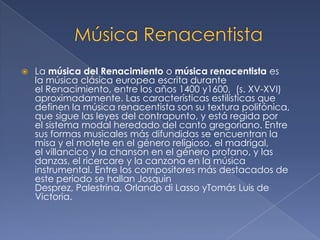 Musica renacentista | PPT