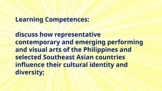 Influence of Contemporary and emerging performing and Visual Arts | PPT