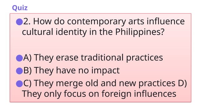 Influence of Contemporary and emerging performing and Visual Arts | PPT