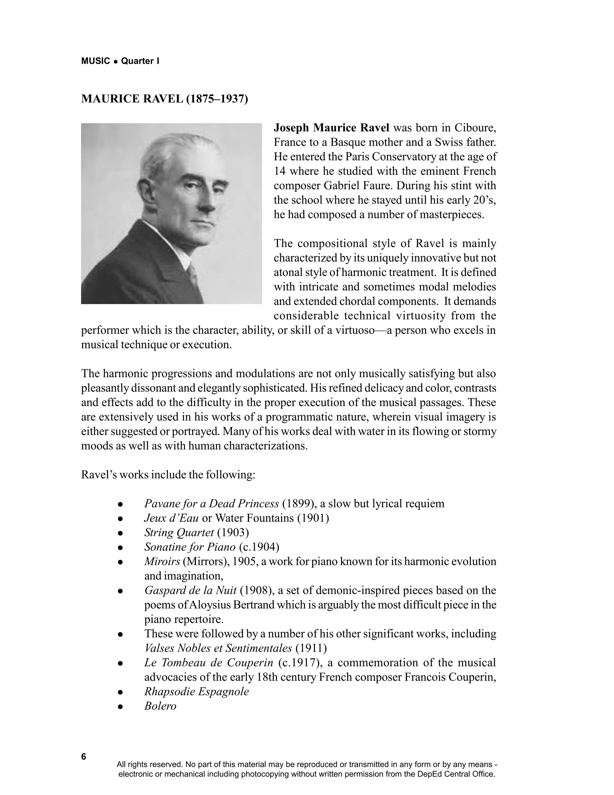 MUSIC and ARTS Gr. 10 Learner's Module Quarter 1 to 4 complete | PDF