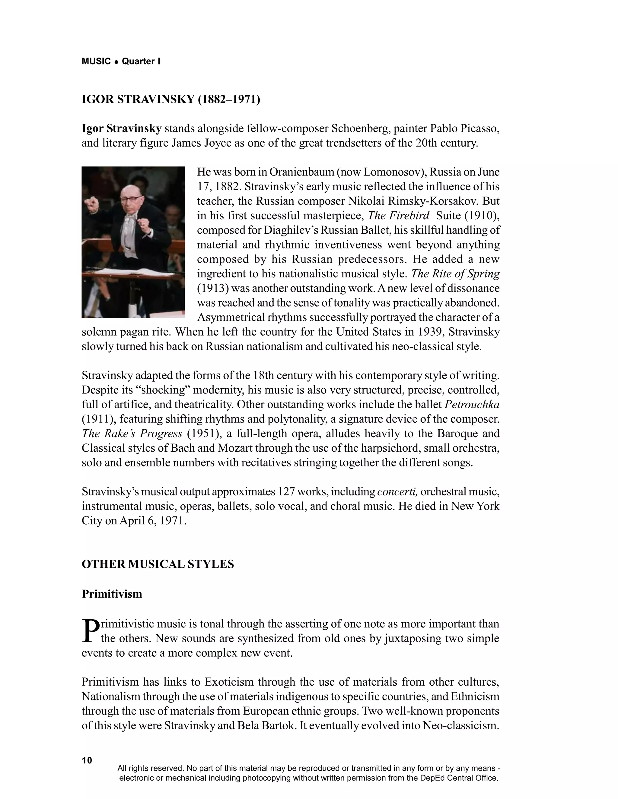 MUSIC and ARTS Gr. 10 Learner's Module Quarter 1 to 4 complete | PDF