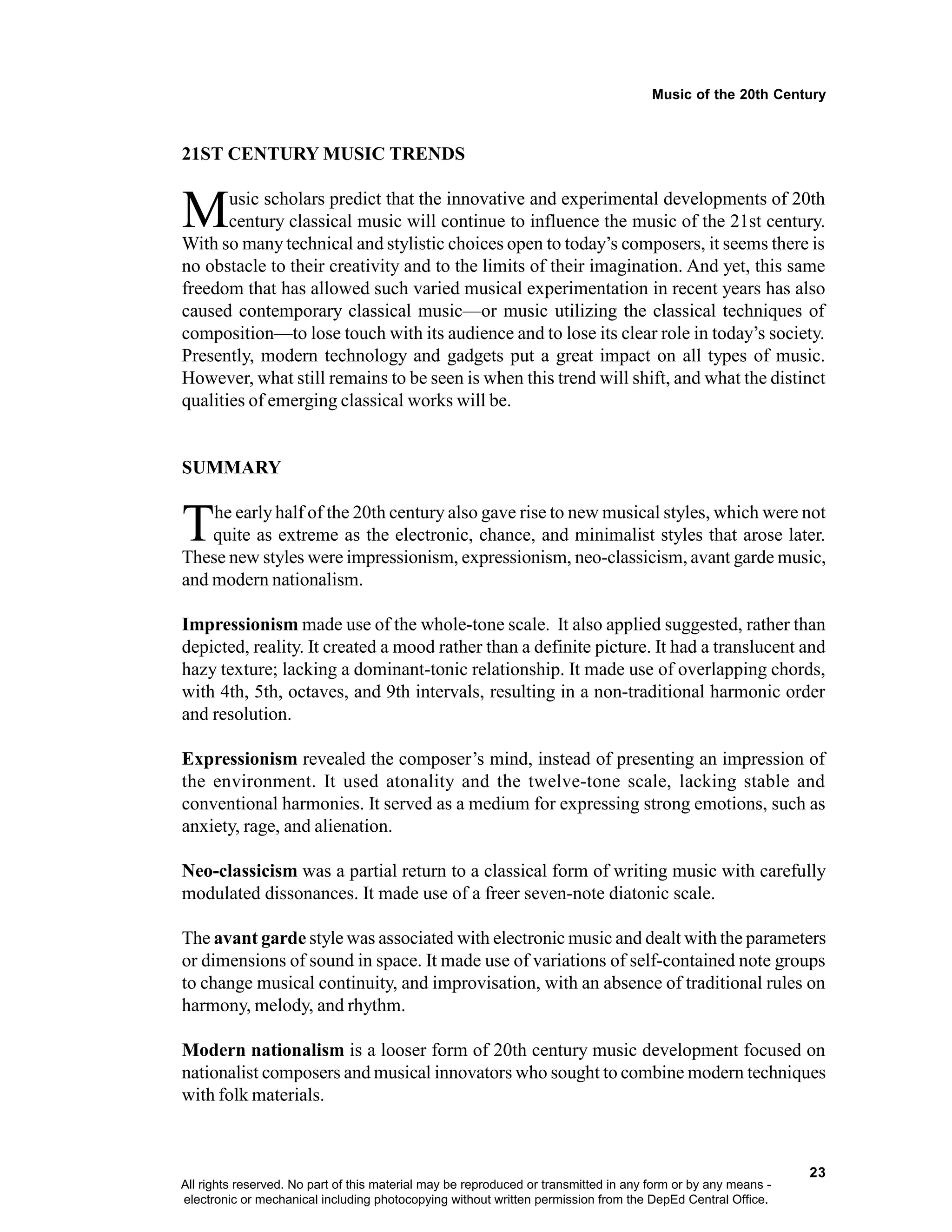 MUSIC and ARTS Gr. 10 Learner's Module Quarter 1 to 4 complete | PDF