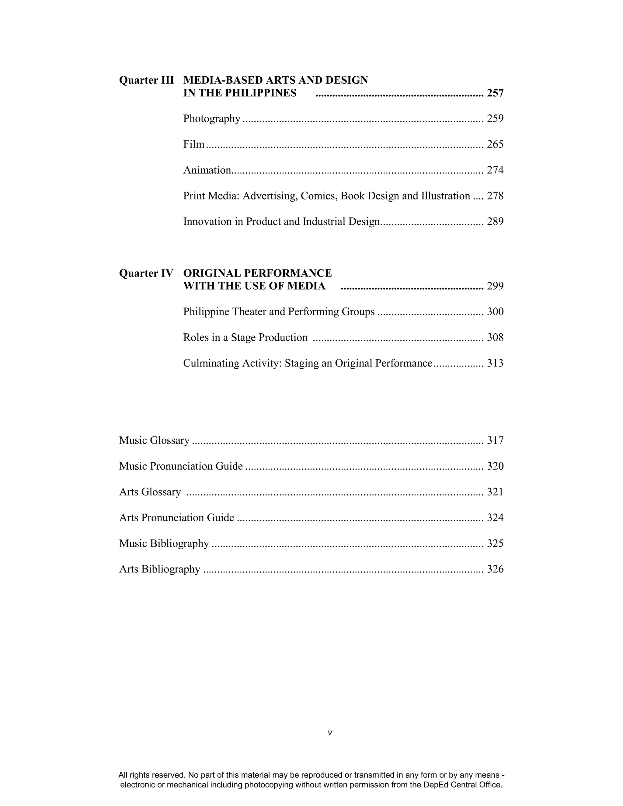 MUSIC and ARTS Gr. 10 Learner's Module Quarter 1 to 4 complete | PDF