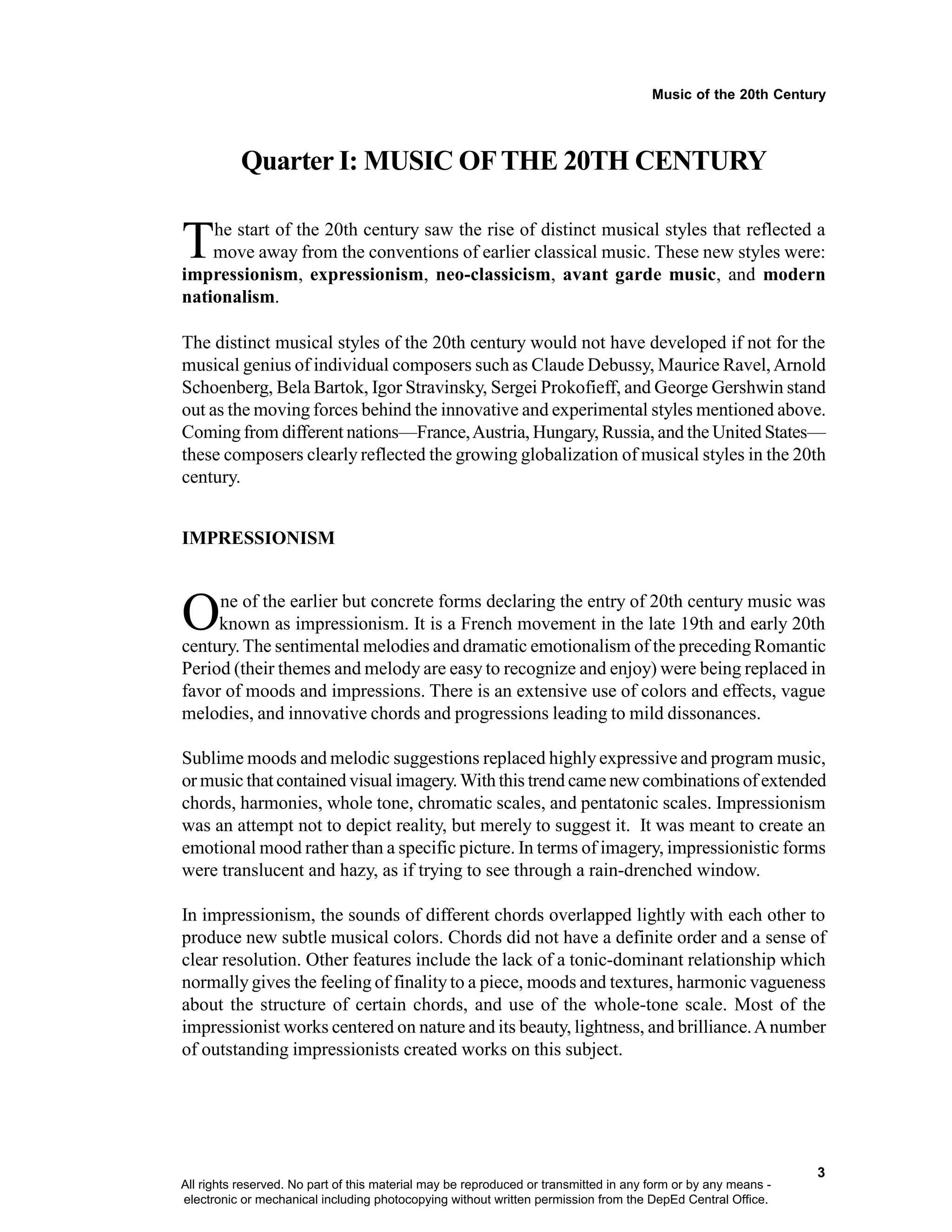 MUSIC and ARTS Gr. 10 Learner's Module Quarter 1 to 4 complete | PDF