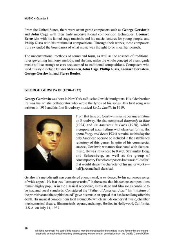 MUSIC and ARTS Gr. 10 Learner's Module Quarter 1 to 4 complete | PDF