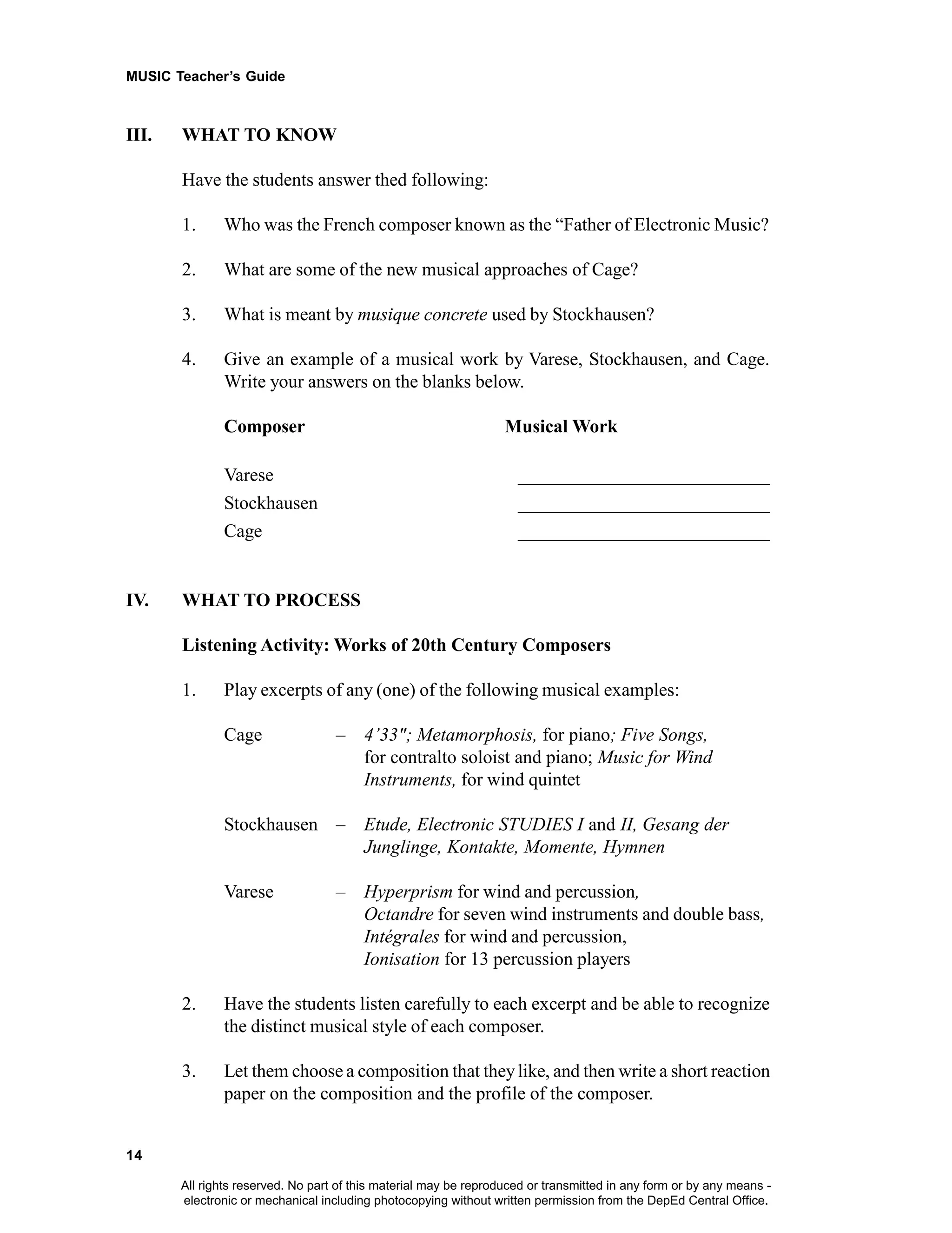 Music & arts gr10 TG Teaching Guide qtr 1 to qtr 4 complete | PDF