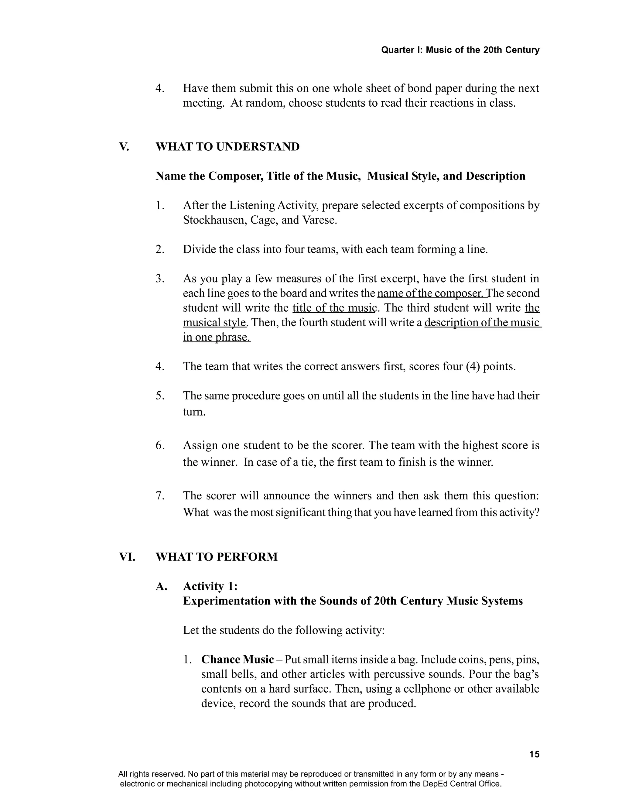 Music & arts gr10 TG Teaching Guide qtr 1 to qtr 4 complete | PDF