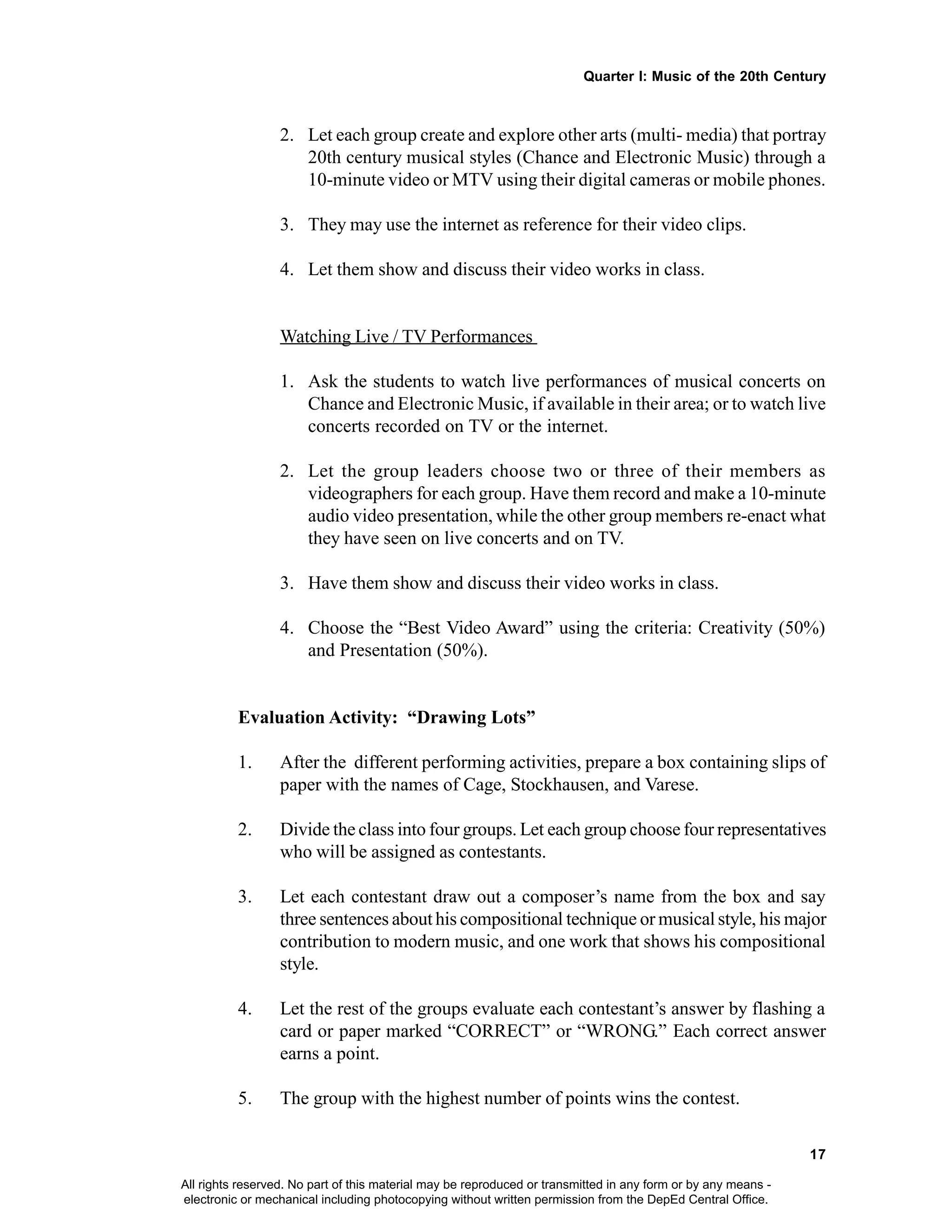 Music & arts gr10 TG Teaching Guide qtr 1 to qtr 4 complete | PDF