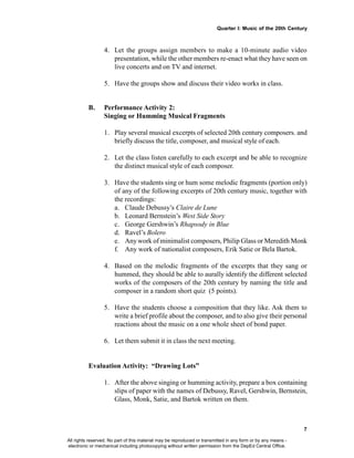 Music & arts gr10 TG Teaching Guide qtr 1 to qtr 4 complete | PDF