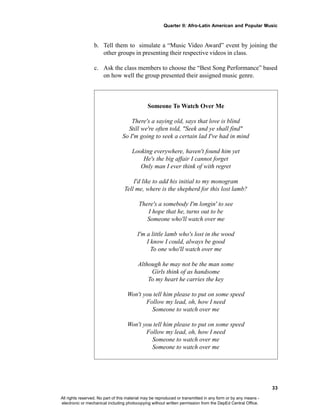 Music & arts gr10 TG Teaching Guide qtr 1 to qtr 4 complete | PDF