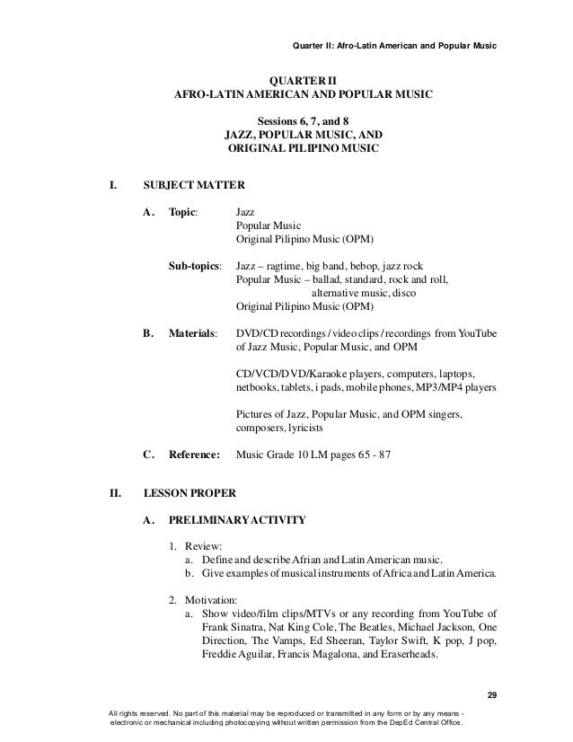 Music & arts gr10 TG Teaching Guide qtr 1 to qtr 4 complete