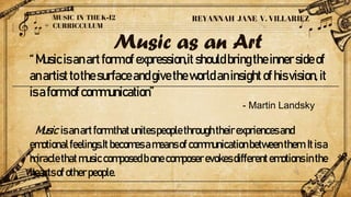 MUSIC AS AN ART.pptx This is PowerPoint presentation | PPTX