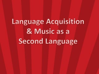 Music as a second language | PPTX