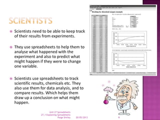 Music a’s learning spreadsheets | PPT