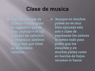 Musica urbana | PPSX