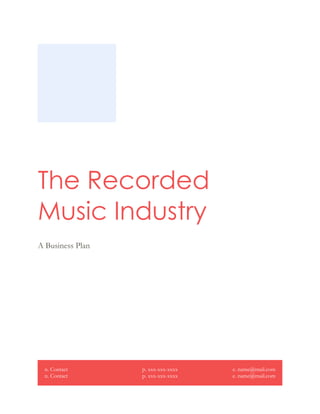 Music business plan template | PDF