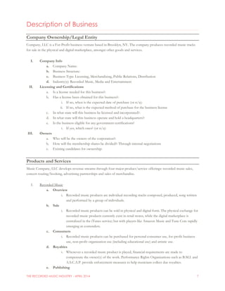 Music business plan template | PDF
